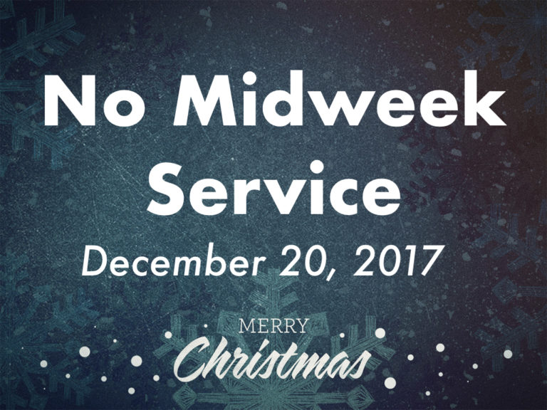 No Midweek Service – Faith AG